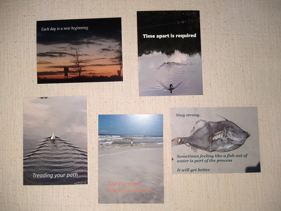 Motivational Postcards Set of 5 - Etsy
