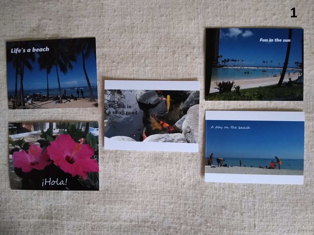 Tropical Postcards Set of 5 - Etsy