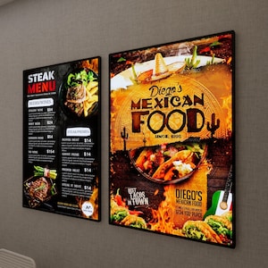 Fast Food Restaurant Led Light Box Menu Board,menu Board Advertising ...