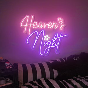 Heaven's Night Neon Sign | Custom Neon Lights Sign | Wedding Neon Sign ...