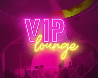 VIP Lounge Neon Sign, Club Neon Sign, Bar Neon Sign, Customizable Neon ...