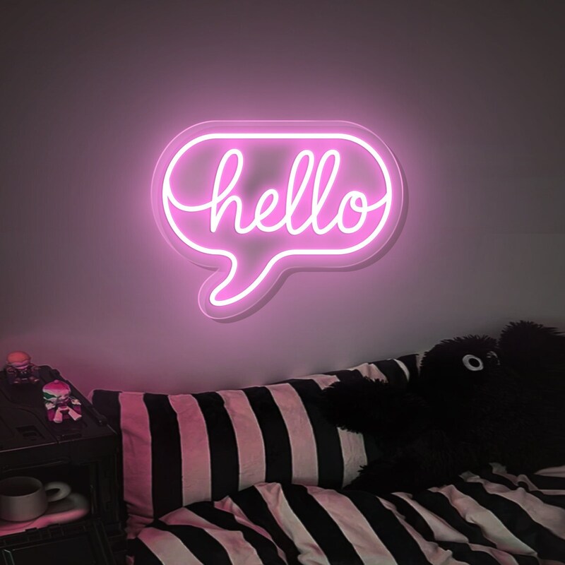 Hello Neon Sign - Etsy