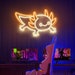 Axolotl Neon Sign/ Hologram Neon Light/ Kawaii Wall Decor/ Animals Neon Sign/ Wall Decor Art ...