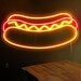 Hot Dog Neon Light|fast Food Sign| Neon Sign Kitchen|hot Dog Neon Sign ...