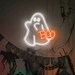 Ghost Boo Neon Sign/ Boo Led Sign/ Ghost Led Light/ Halloween Ghost ...