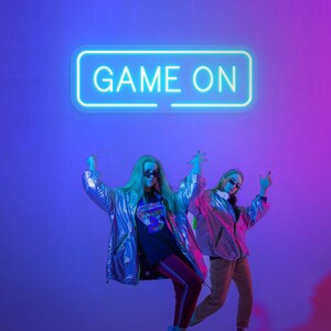 GAME ON Neon Sign Custom Size and Color Neon Lights Decor Game - Etsy