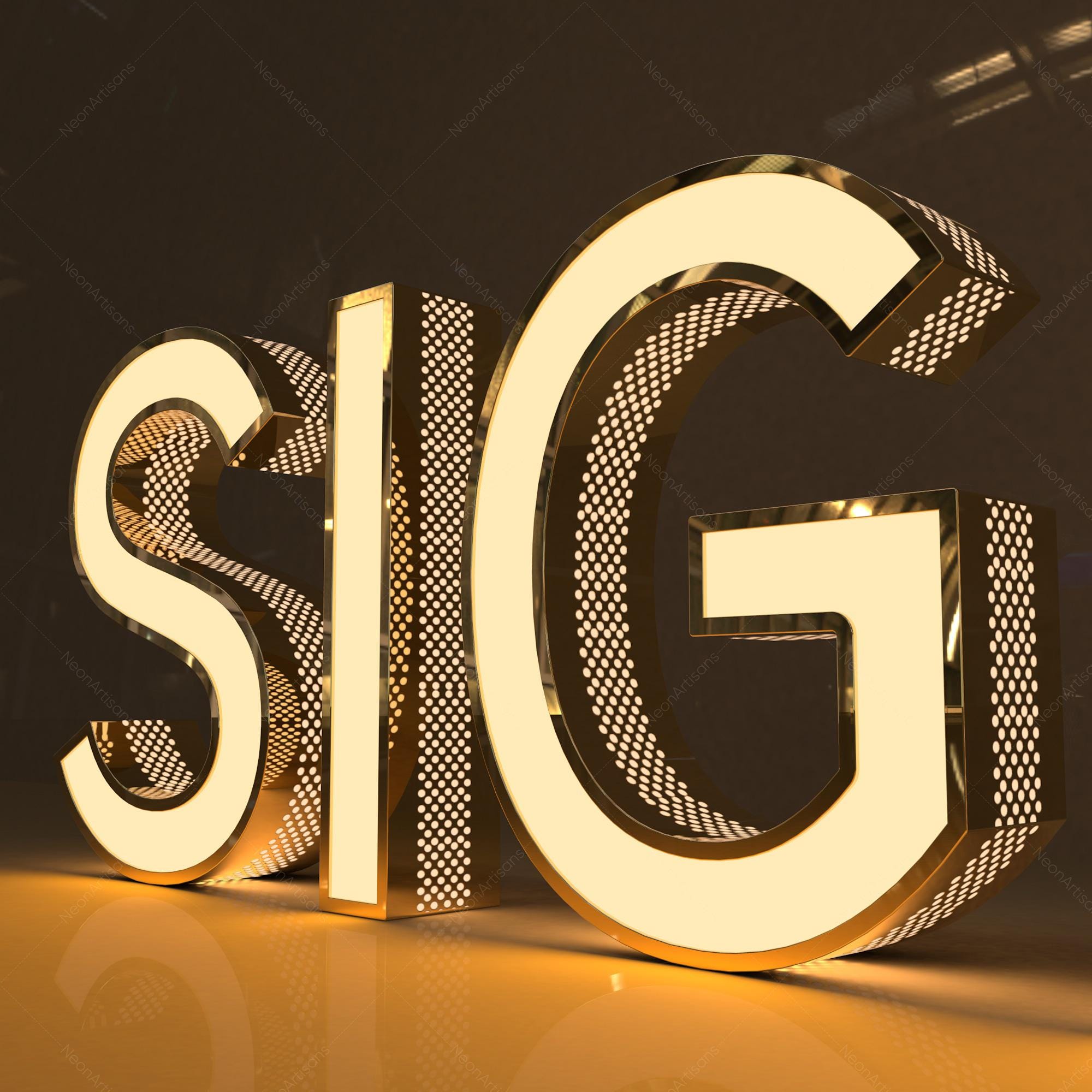 Gold Logo Sign for Business Luxury Letter Sign,3d Logo Sign,led Channel ...