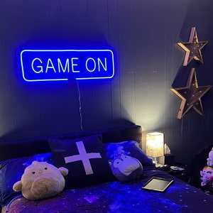 GAME ON Neon Sign Custom Size and Color Neon Lights Decor Game - Etsy