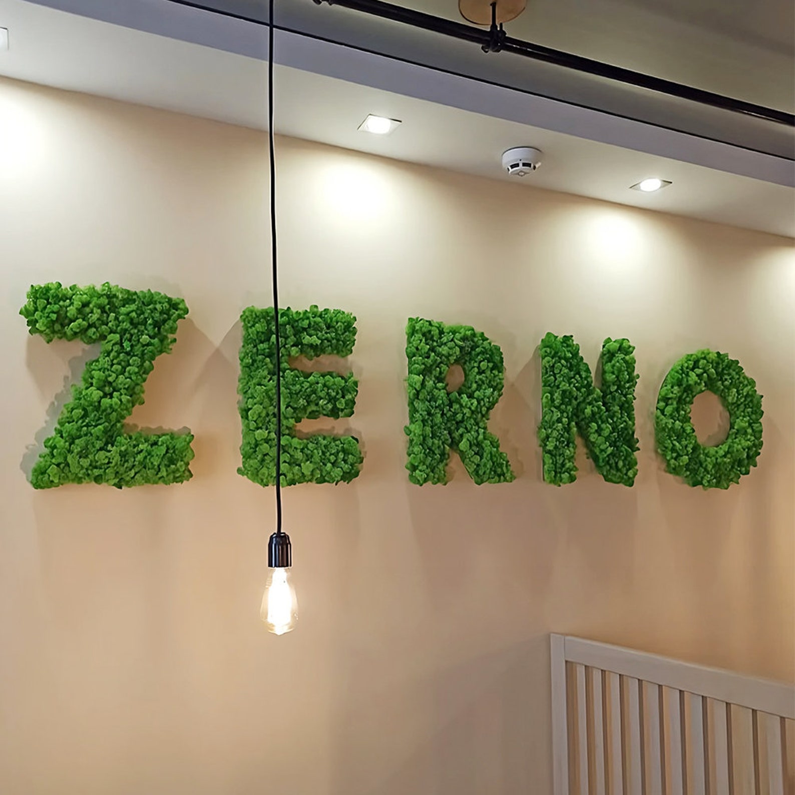 Moss Sign,wall Moss Office Sign,custom Moss Letters,custom Logo Sign ...