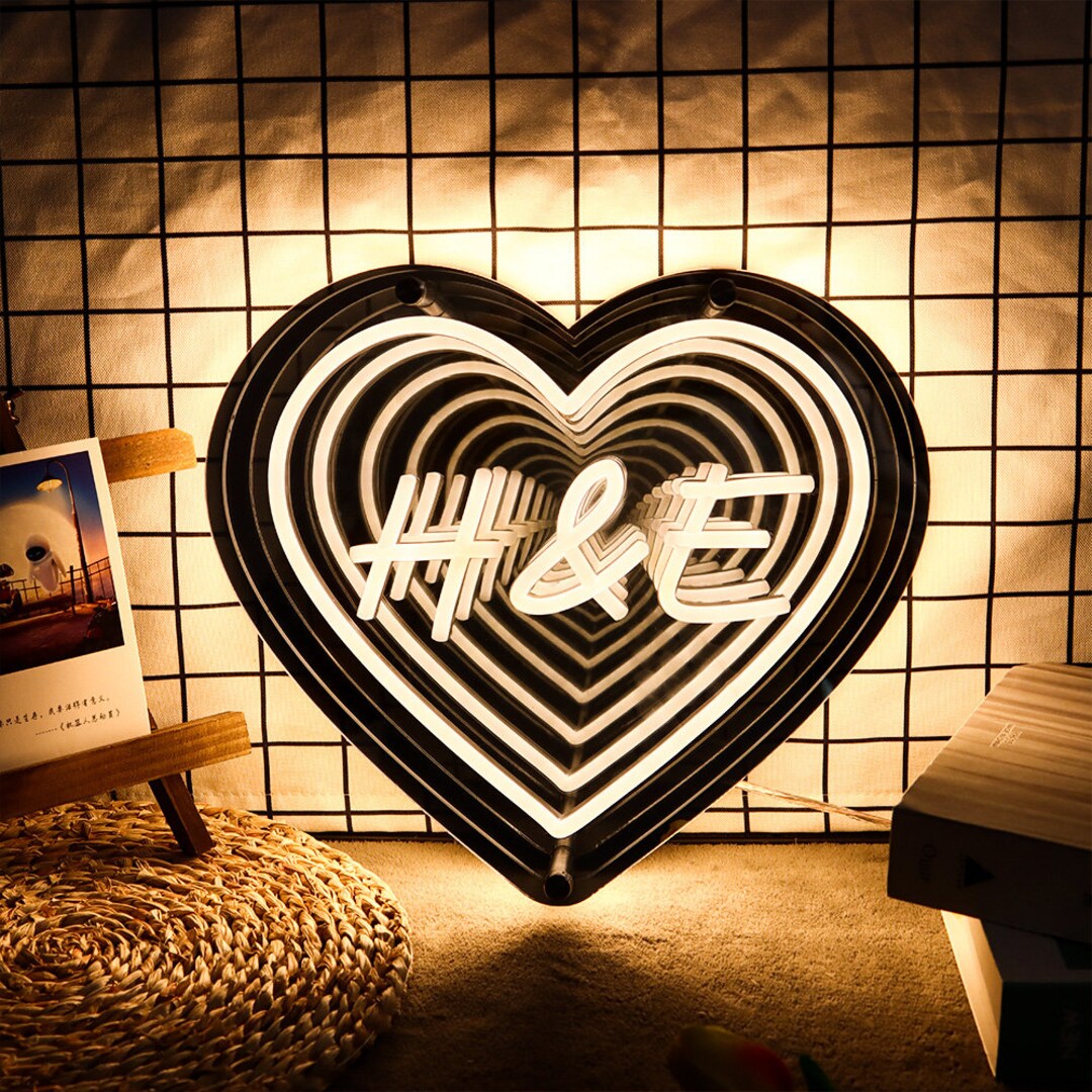 Custom Neon Infinity Mirror,led Mirror Neon Sign,neon Mirror Wedding ...