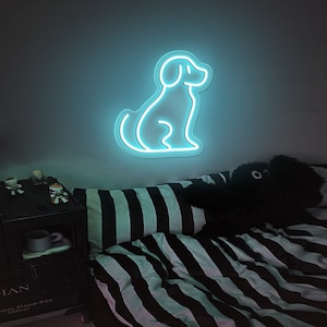 Dog Led Neon Sign/ Lovely Puppy Custom Made Neon Light/ Home Decor ...