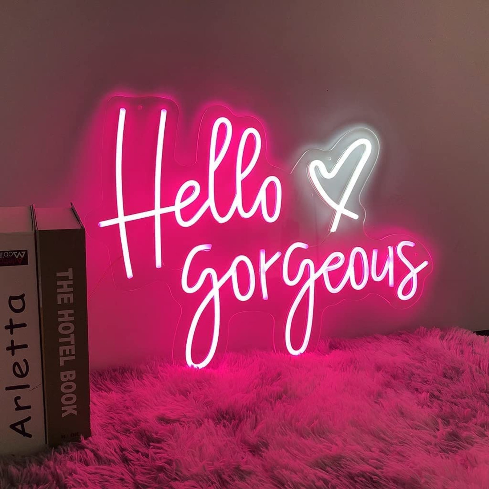 Hello Gorgeous Neon Signs for Wall Decor Wedding Light Pink - Etsy