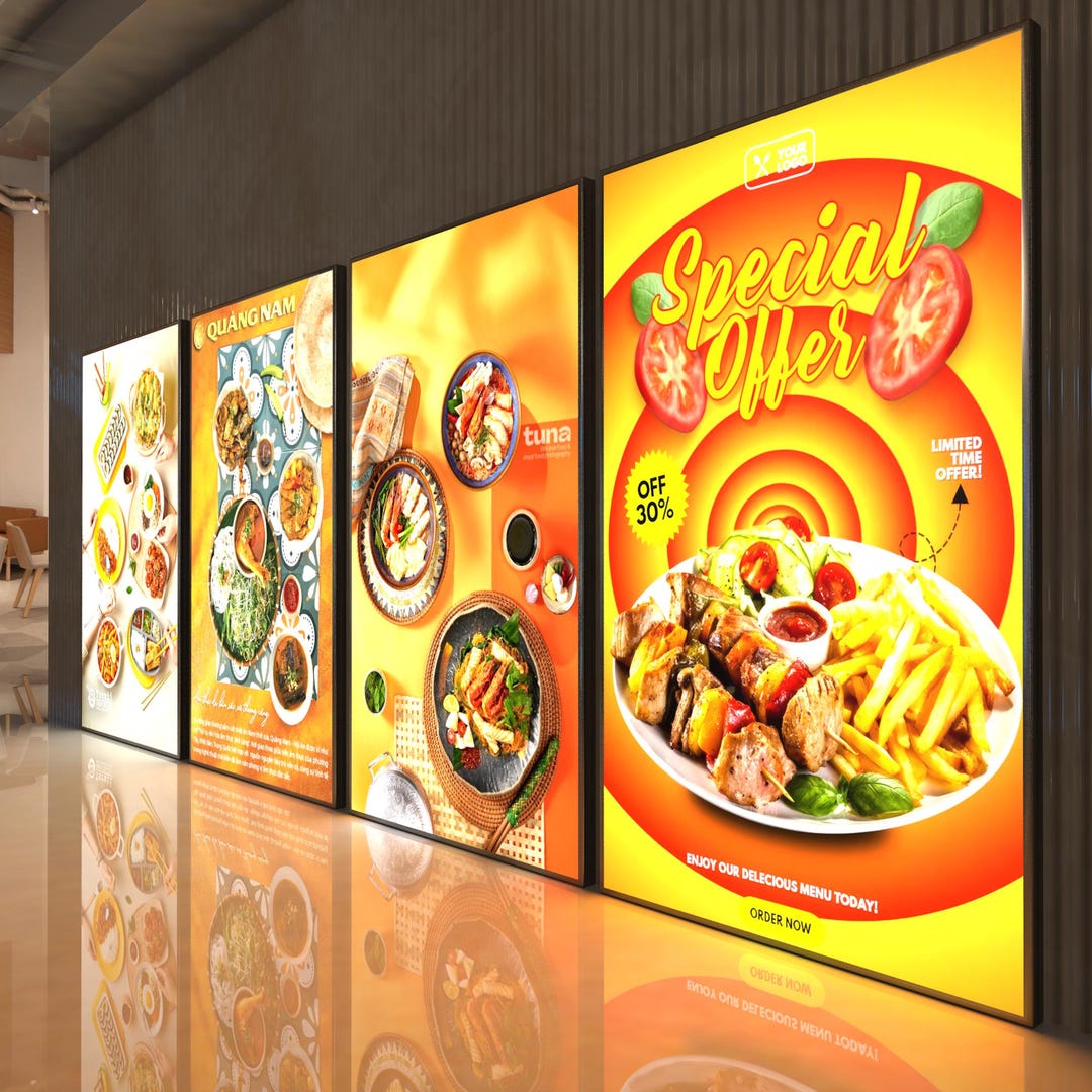 Fast Food Restaurant Led Light Box Menu Board,menu Board Advertising ...