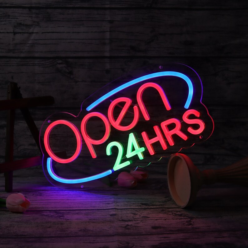OPEN Sign Neon Wall Decor Modern Led Product Adjustable - Etsy