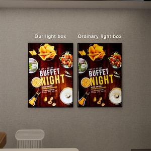 A1 A2 A3 A4 LED Snap Frame Light Box, Restaurant Menu Light Box,advertising LED Light Box ...