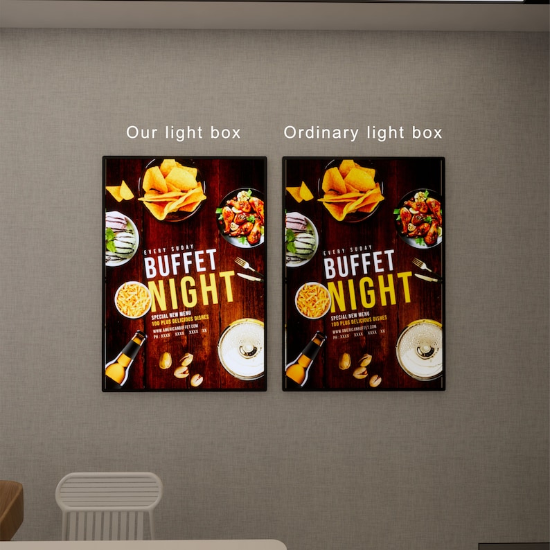 A1 A2 A3 A4 LED Snap Frame Light Box, Restaurant Menu Light Box ...
