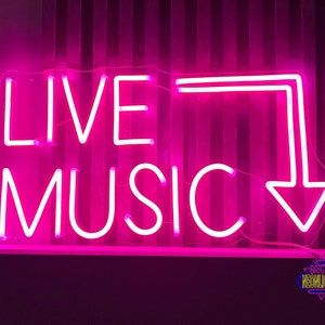 LIVE MUSIC Neon Sign neon Music Sign music Bar Led Sign - Etsy