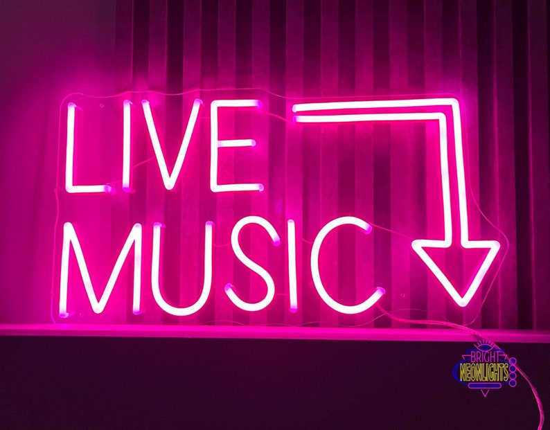 LIVE MUSIC Neon Sign neon Music Sign music Bar Led Sign - Etsy