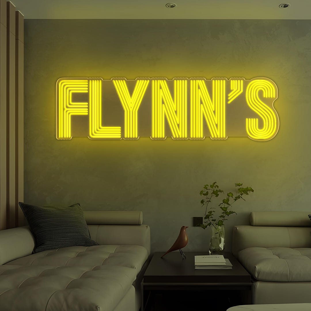 Flynn's Arcade LED Neon Sign, Game Room Neon Sign, Gift for Gamer,flynn ...