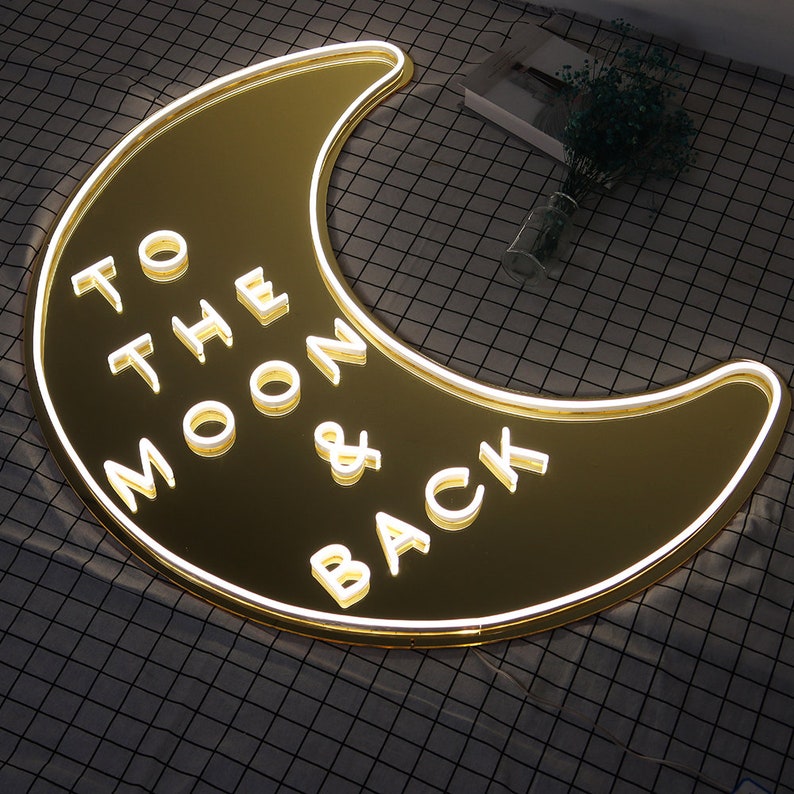 TO THE Moon & Back Neon Sign Wedding Decor Personlized - Etsy