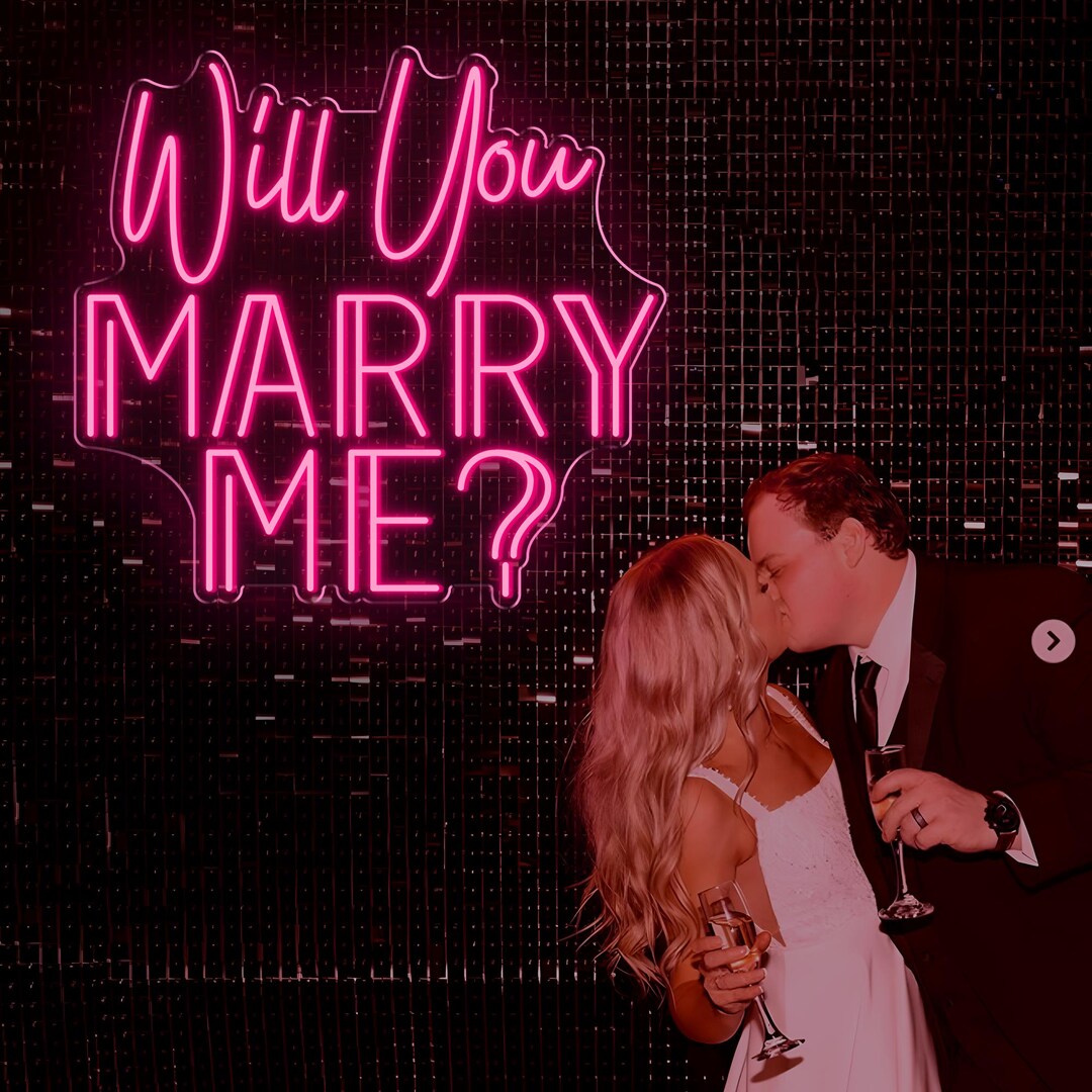 Personalized Wedding Neon Sign,custom Marry Me Neon Sign,will You Marry ...