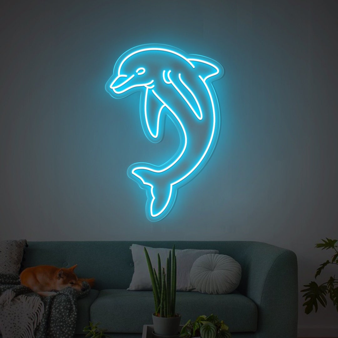 Dolphin Neon Sign / Sea Animals Led Sign / Dolphin Neon Lights / Sea ...