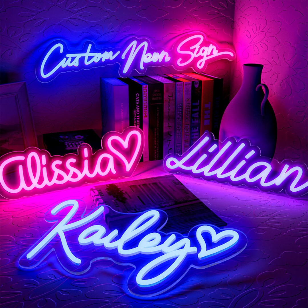 Custom Neon Sign,neon Sign,room Light Decor,led Neon Light,neon Name ...