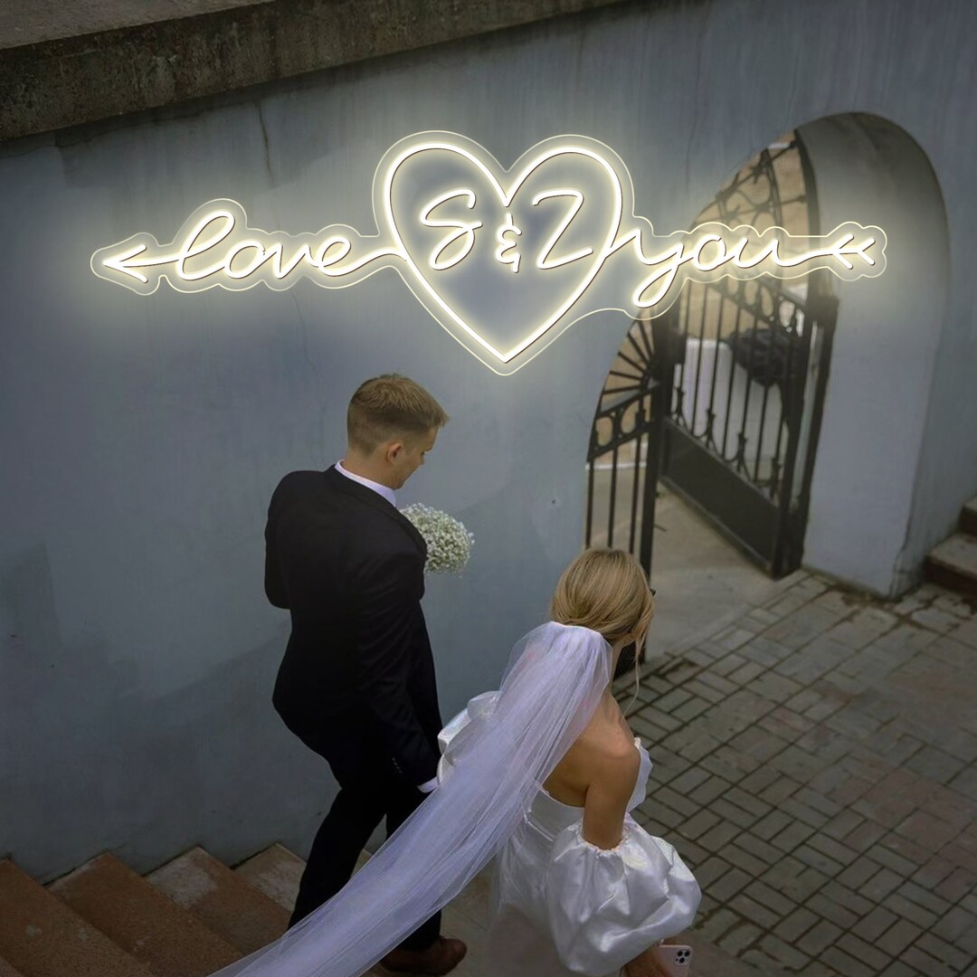 Custom Wedding Led Sign, Initials Custom Wedding Neon Sign, Wedding ...