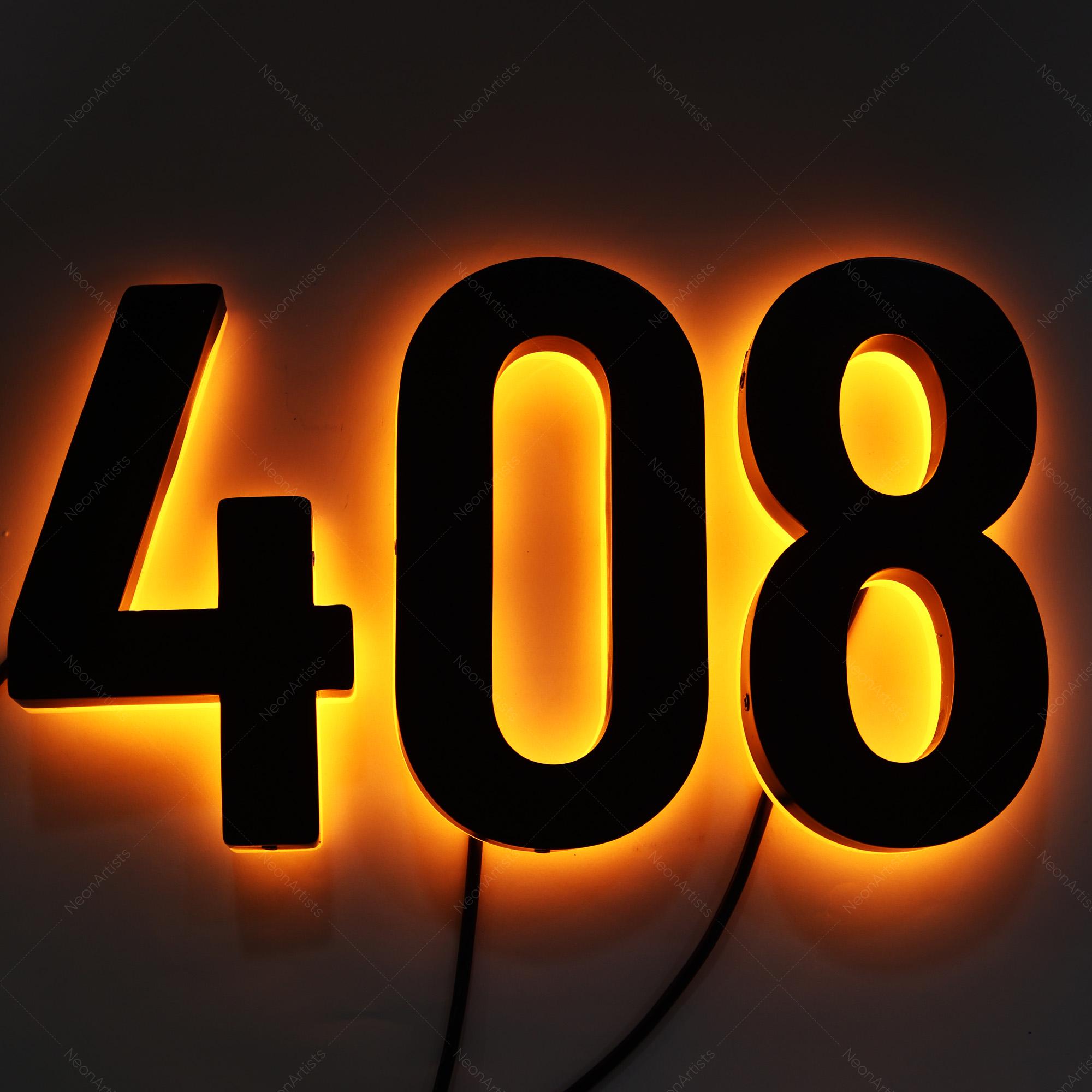 Backlit House Number,custom Illuminated Address Number Sign,led Backlit ...