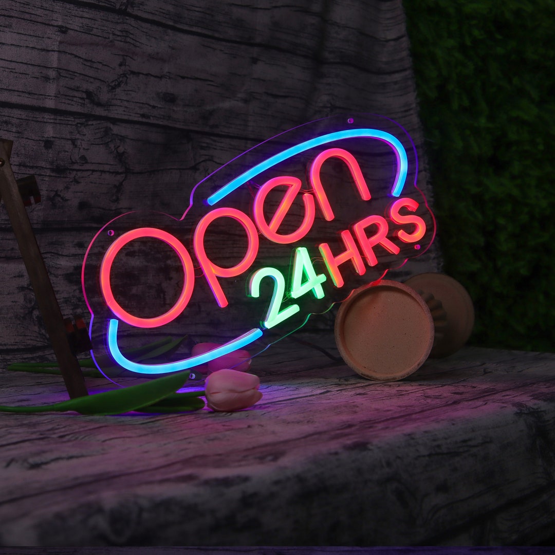 OPEN Sign Neon Wall Decor Modern Led Product Adjustable - Etsy