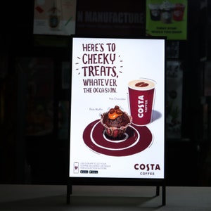Custom Led Restaurant Menu Light Box,floor-standing Display Vertical ...