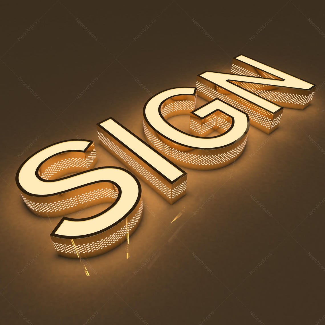 Gold Logo Sign for Business Luxury Letter Sign,3d Logo Sign,led Channel ...