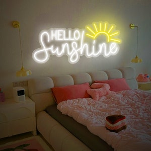 Hello Sunshine Neon Sign,led Light Sign,neon Sign Bedroom,home Decor ...