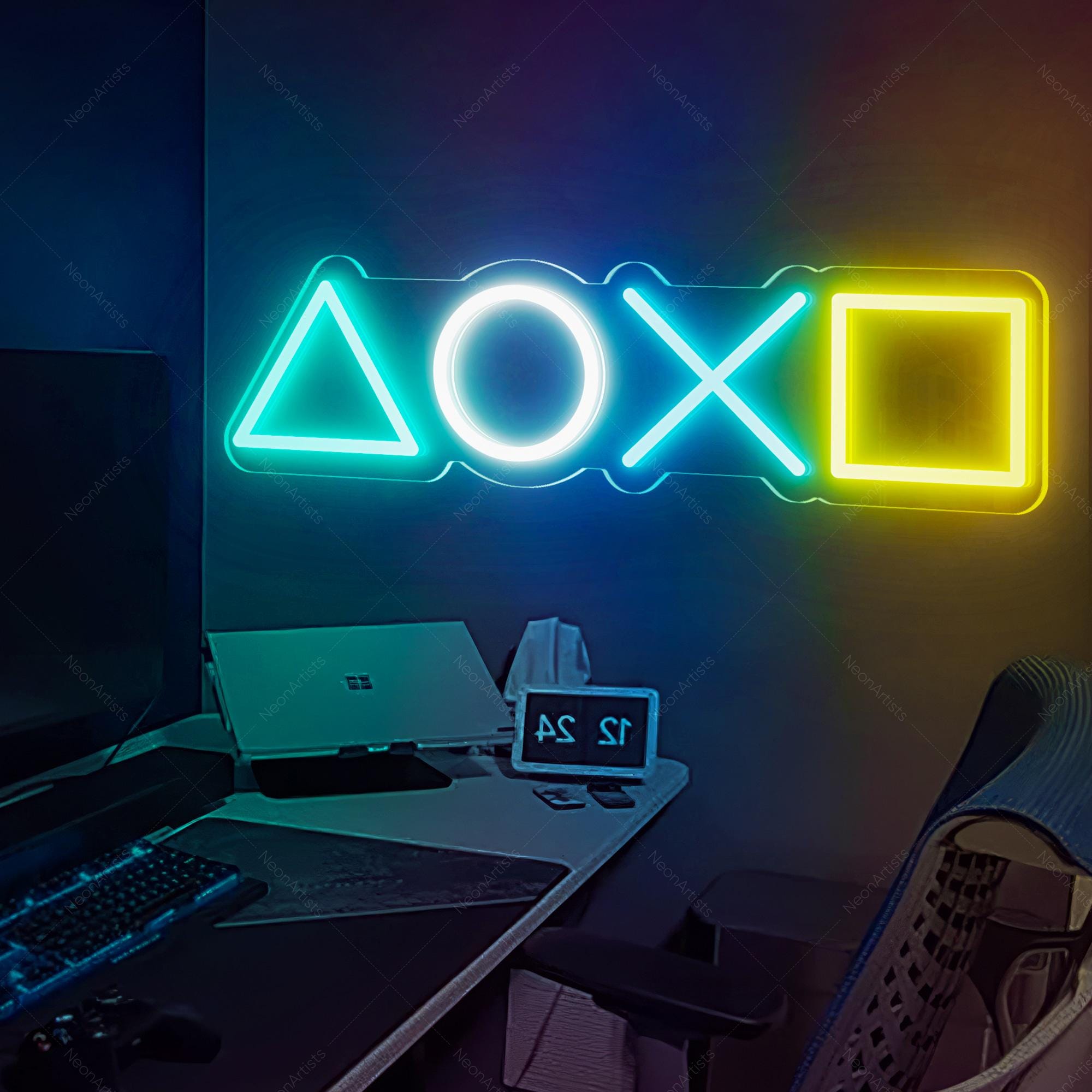 Playstation Neon Led Sign| Custom Neon Sign |neon Sign |game Room Decor ...