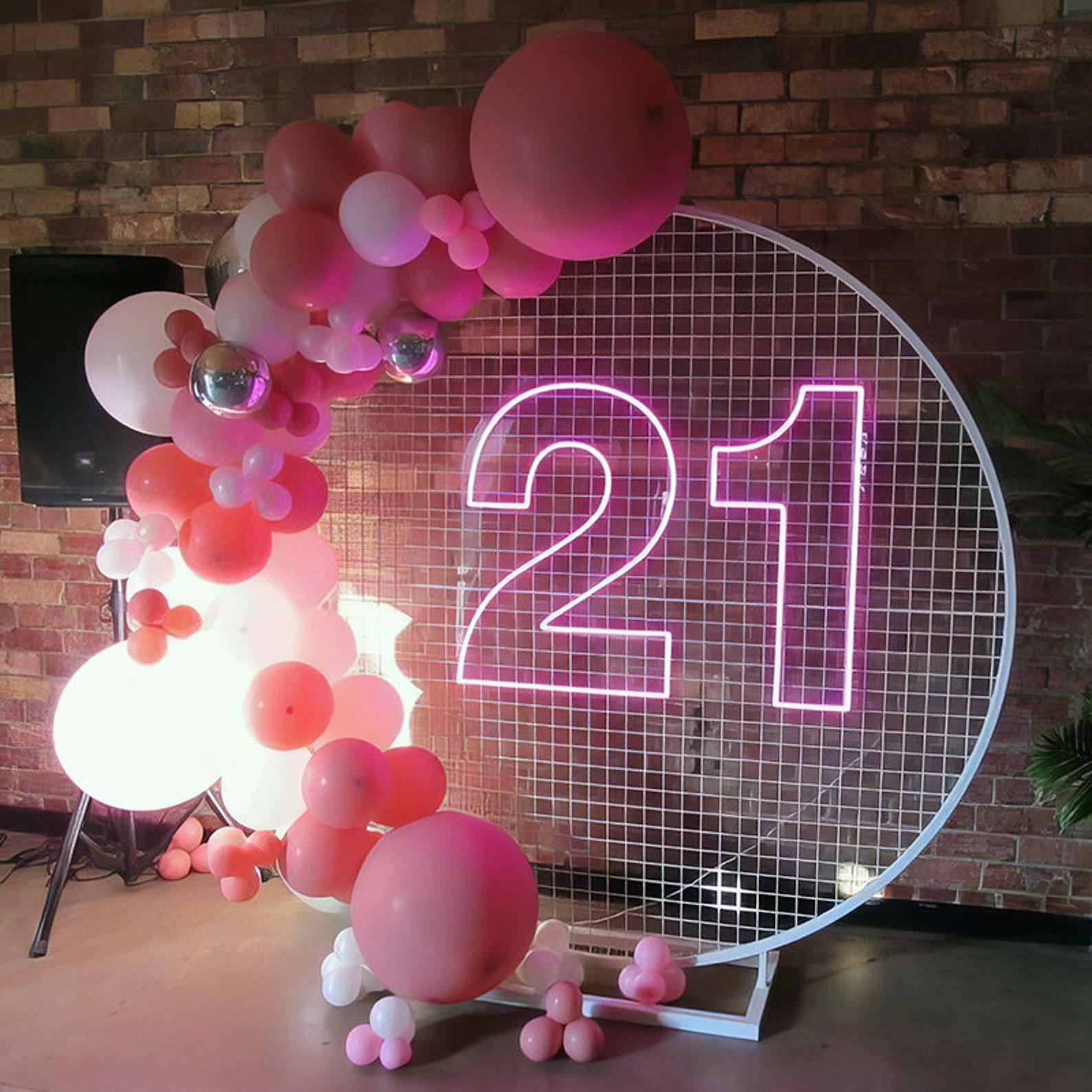 Numbers Neon Sign,birthday Party Decor,21st Number Neon Sign,twenty One ...