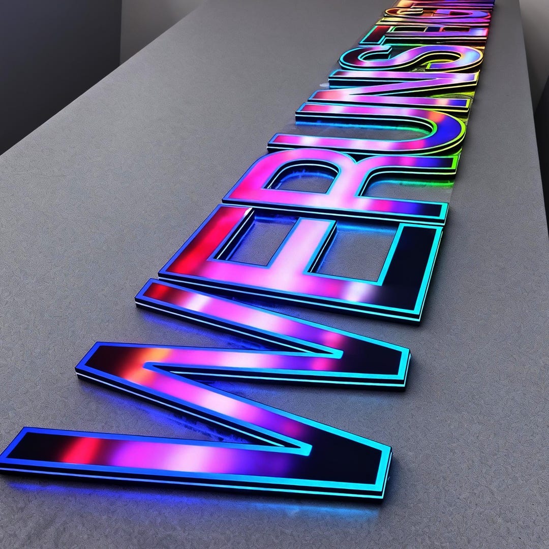 RGB Motion Magic Channel Sign,rgb Light Frame Illuminated Shop Light ...
