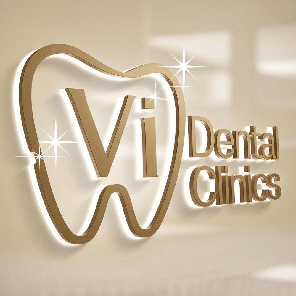 Custom Dental Sign,company Logo Sign,3d Backlit Sign,dental Clinic Sign ...