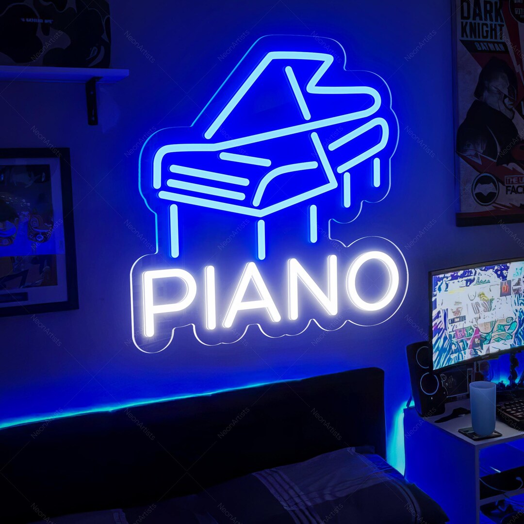 Piano Led Neon Sign | Neon Custom Wall Decor | Handmade Neon Sign Light ...