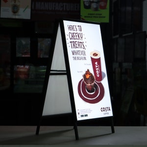 Custom Led Restaurant Menu Light Box,floor-standing Display Vertical ...