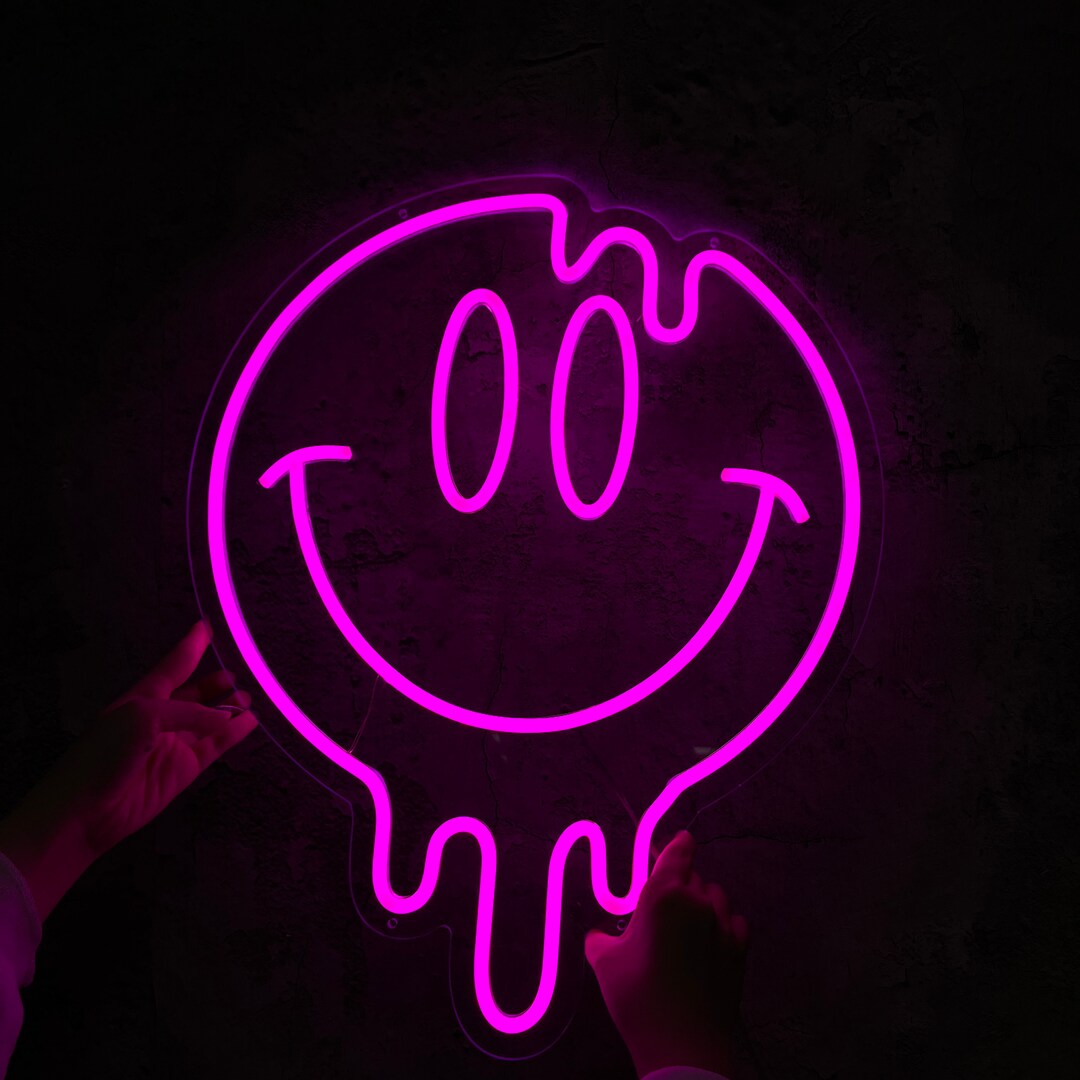 Smile Face Neon Sign, Custom Neon Sign Bedroom Decor for Kid,happy Face ...