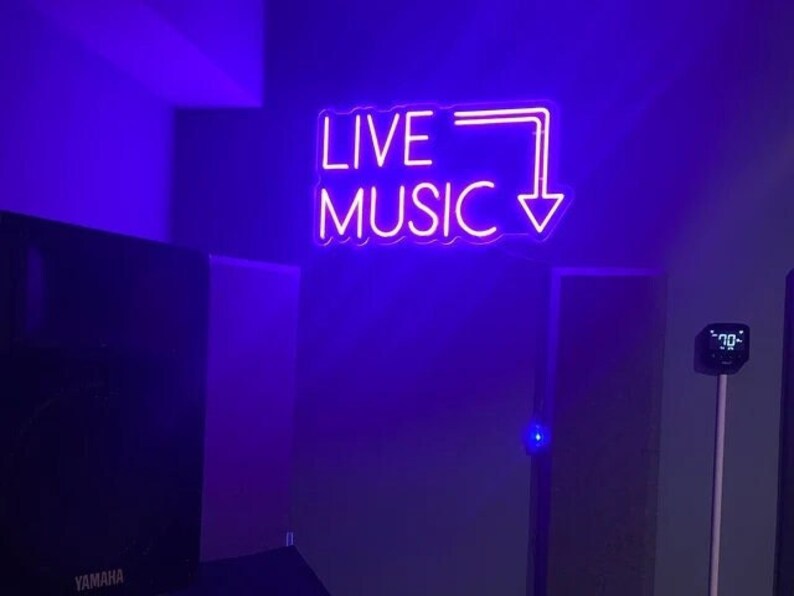 LIVE MUSIC Neon Sign neon Music Sign music Bar Led Sign - Etsy