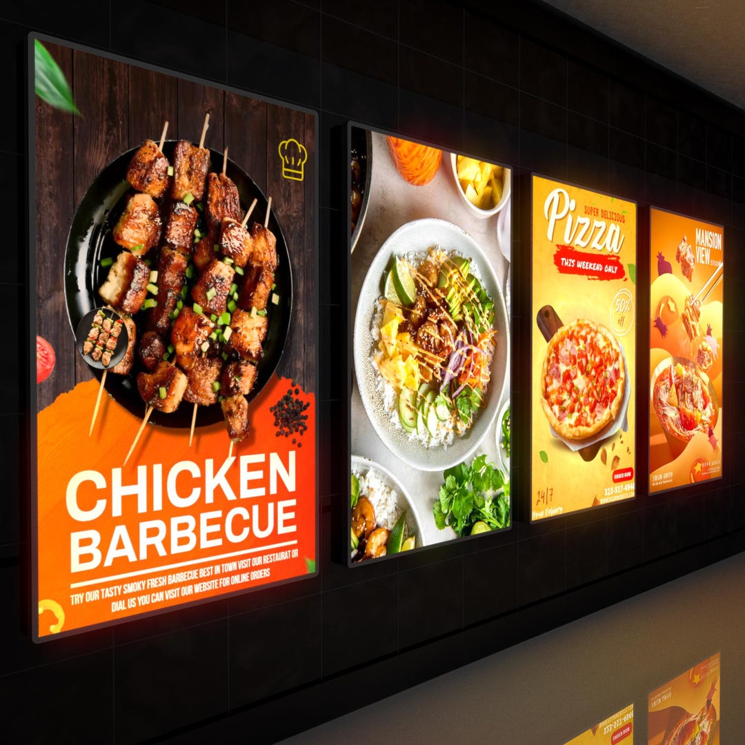Restaurants Menu Led Light Box, Advertising Poster Light Box,custom Led ...