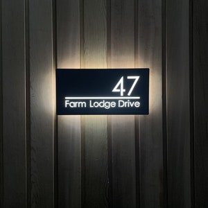 LED House Number Sign,metal Address Light Box,led House Number, Street ...