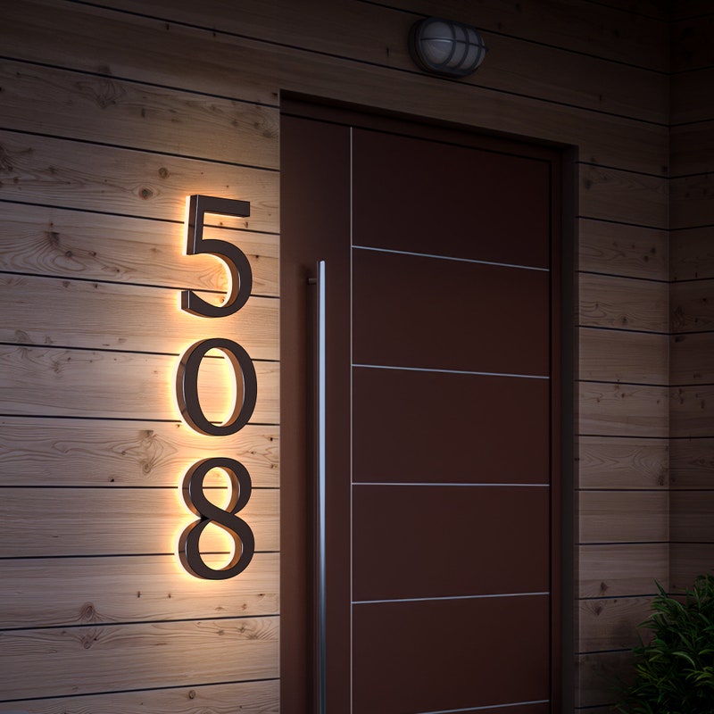 Light up Address Numbers - Etsy