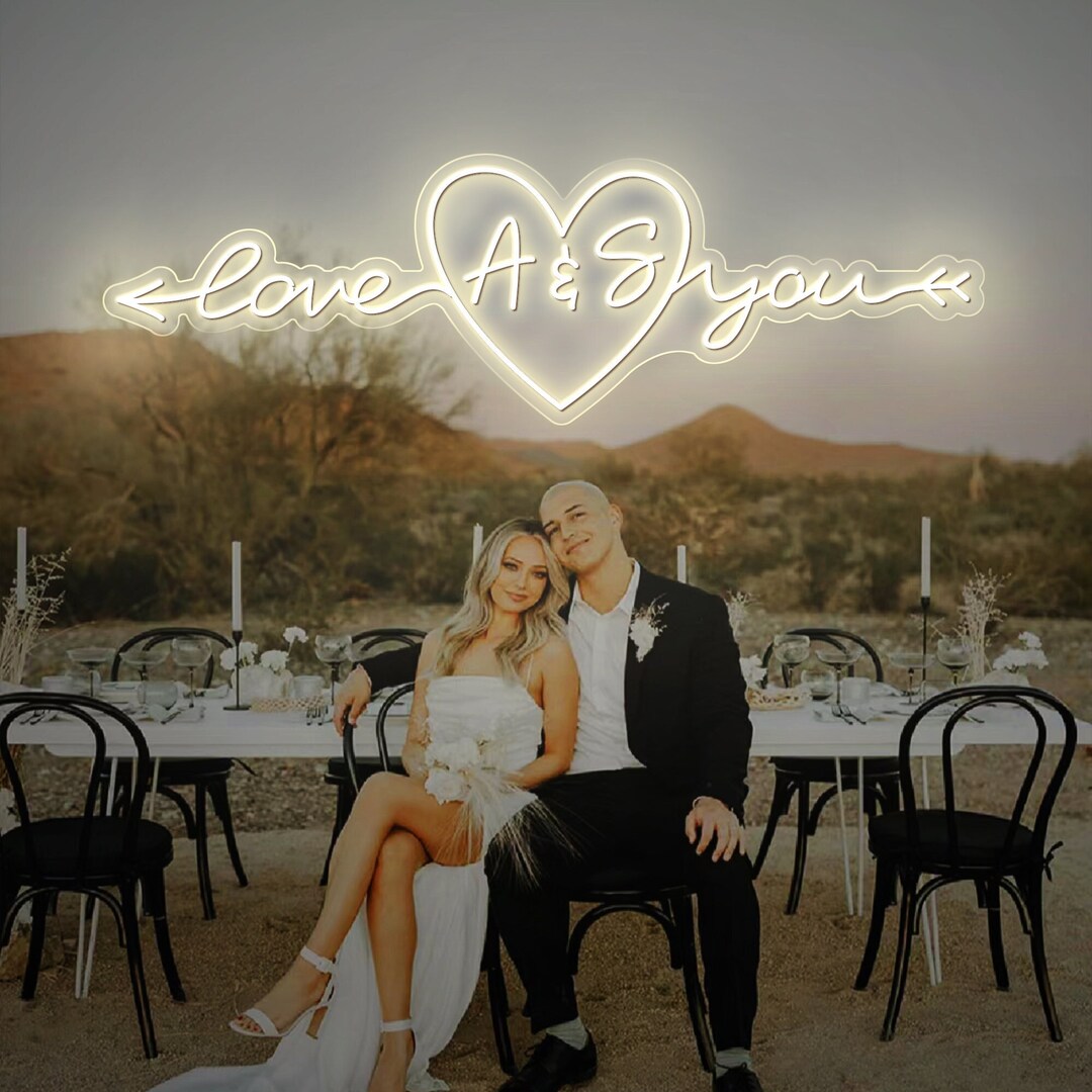 Custom Wedding Led Sign, Initials Custom Wedding Neon Sign, Wedding ...