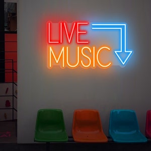 LIVE MUSIC Neon Sign |neon Music Sign |music Bar Led Sign |music Studio ...
