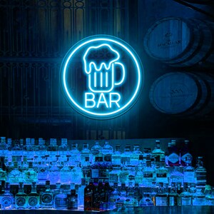 Neon Bar Sign/ Cocktail Bar Neon Sign/ Beer Neon Signs/ Bar Signage ...