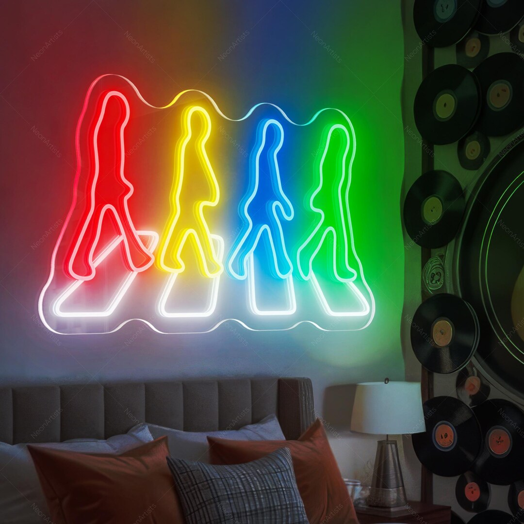 Rock Band Neon Sign,music Wall Sign, Studio Wall Decoration, Music Room ...