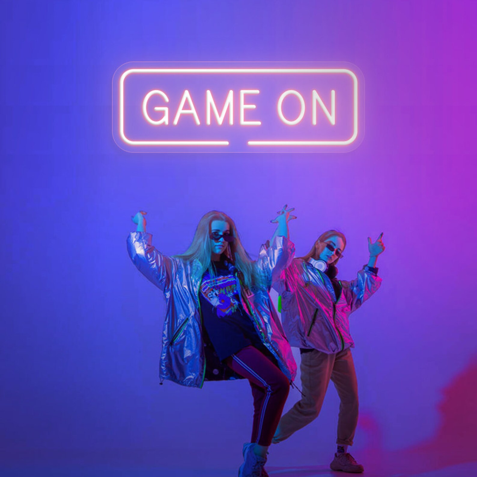 GAME ON Neon Sign Custom Size and Color Neon Lights Decor Game | Etsy