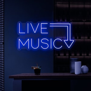 LIVE MUSIC Neon Sign |neon Music Sign |music Bar Led Sign |music Studio ...